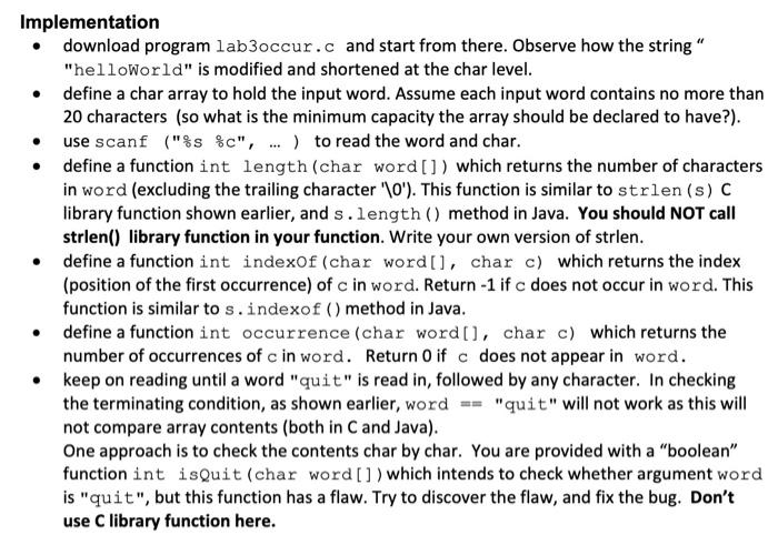 Solved Problem A Reading and manipulating character arrays | Chegg.com