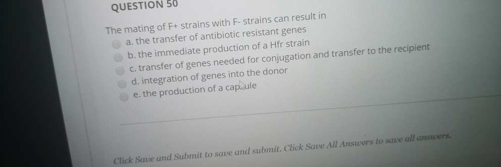 Solved The mating of F+ strains with F- strains can result | Chegg.com