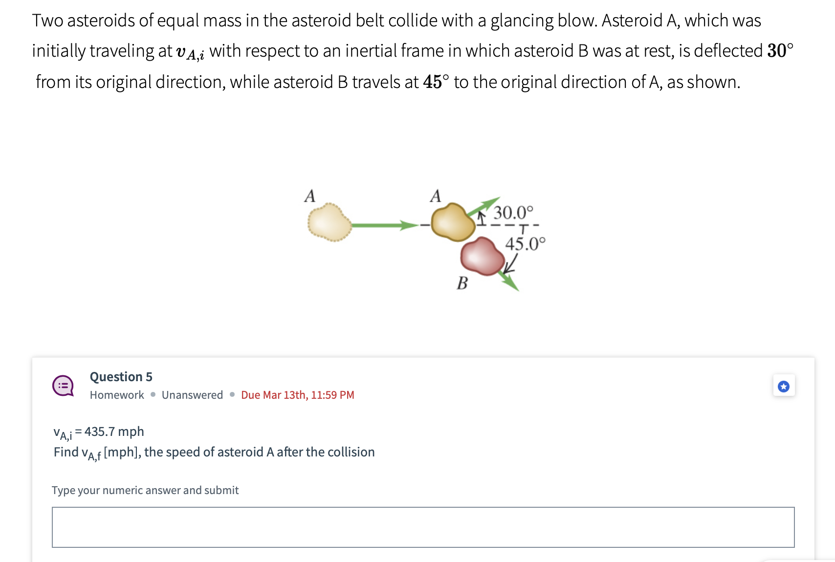 Solved Two asteroids of equal mass in the asteroid belt | Chegg.com