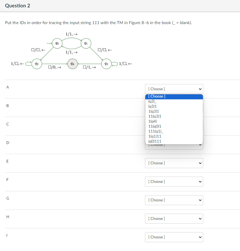 Solved Question 2Put the IDs in order for tracing the input | Chegg.com