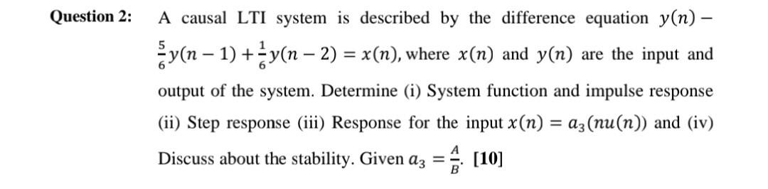 Solved TOPIC - SIGNALS AND SYSTEMS (ECE 3rd sem) IMPORTANT | Chegg.com