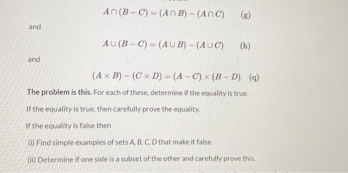 Solved An (B-C) = (ANB) - (ANC) and AU (B - C) = (AUB) - | Chegg.com