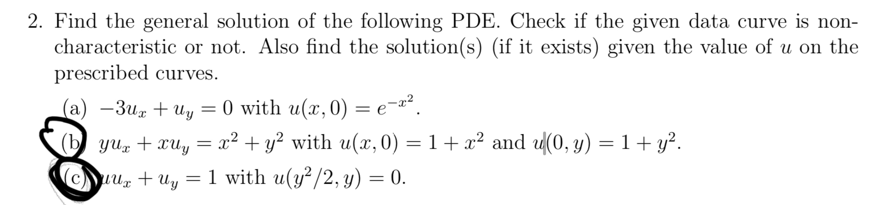 Solved Find the general solution of the following PDE. Check | Chegg.com