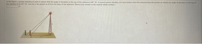 Solved In the figure, a person standing point A notices that | Chegg.com