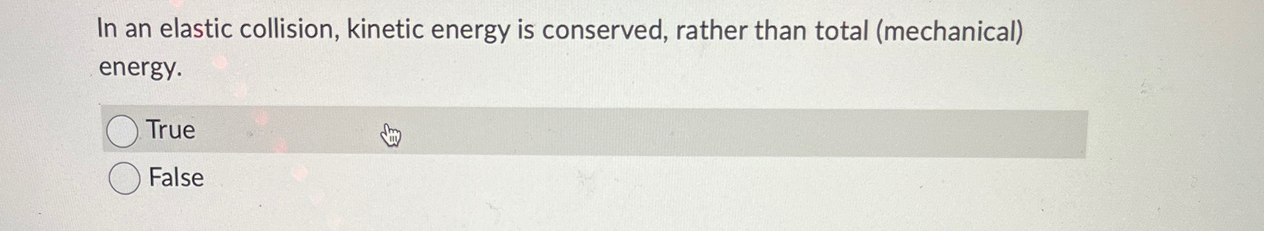 Solved In an elastic collision, kinetic energy is conserved, | Chegg.com