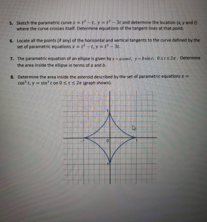 Solved 5. Sketch the parametric curve x = 12-t, y = t - 3t | Chegg.com