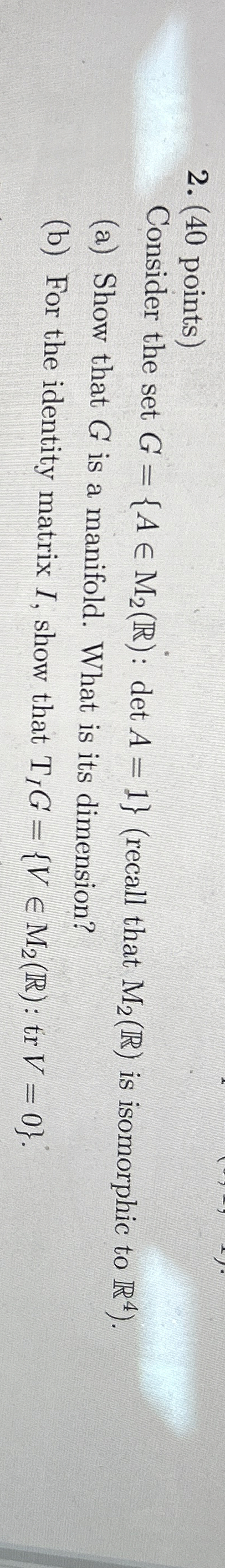 Solved (40 ﻿points)Consider the set | Chegg.com