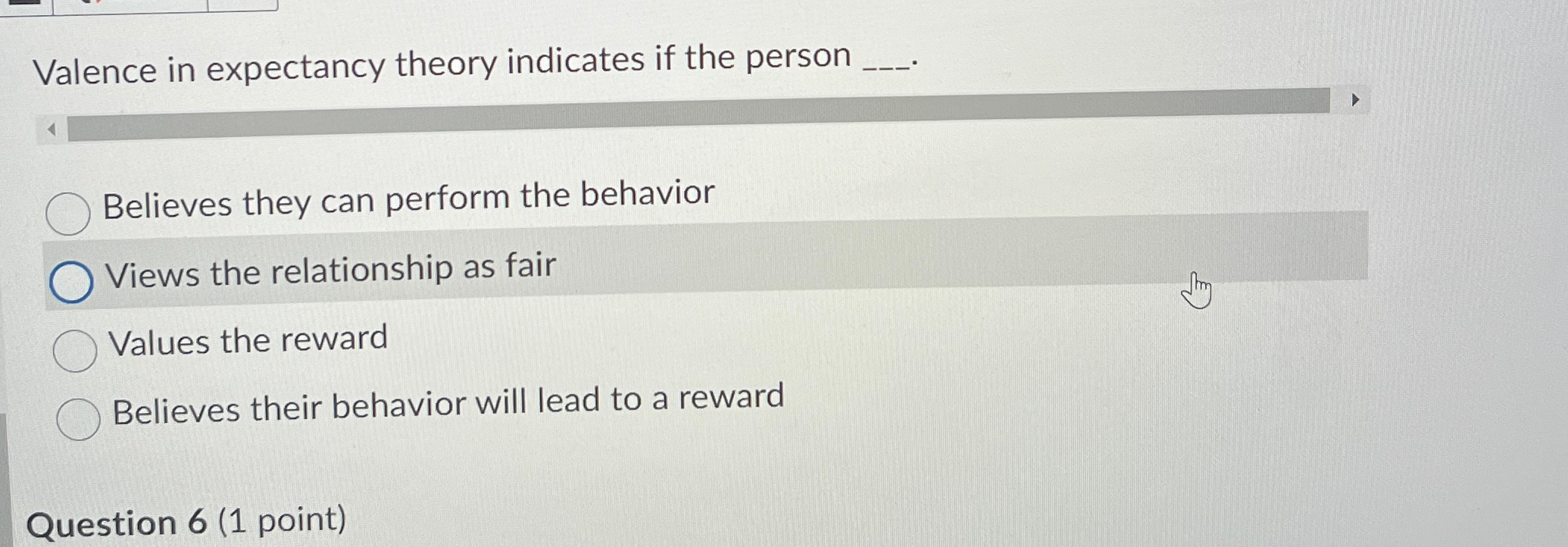 Solved Valence in expectancy theory indicates if the person | Chegg.com