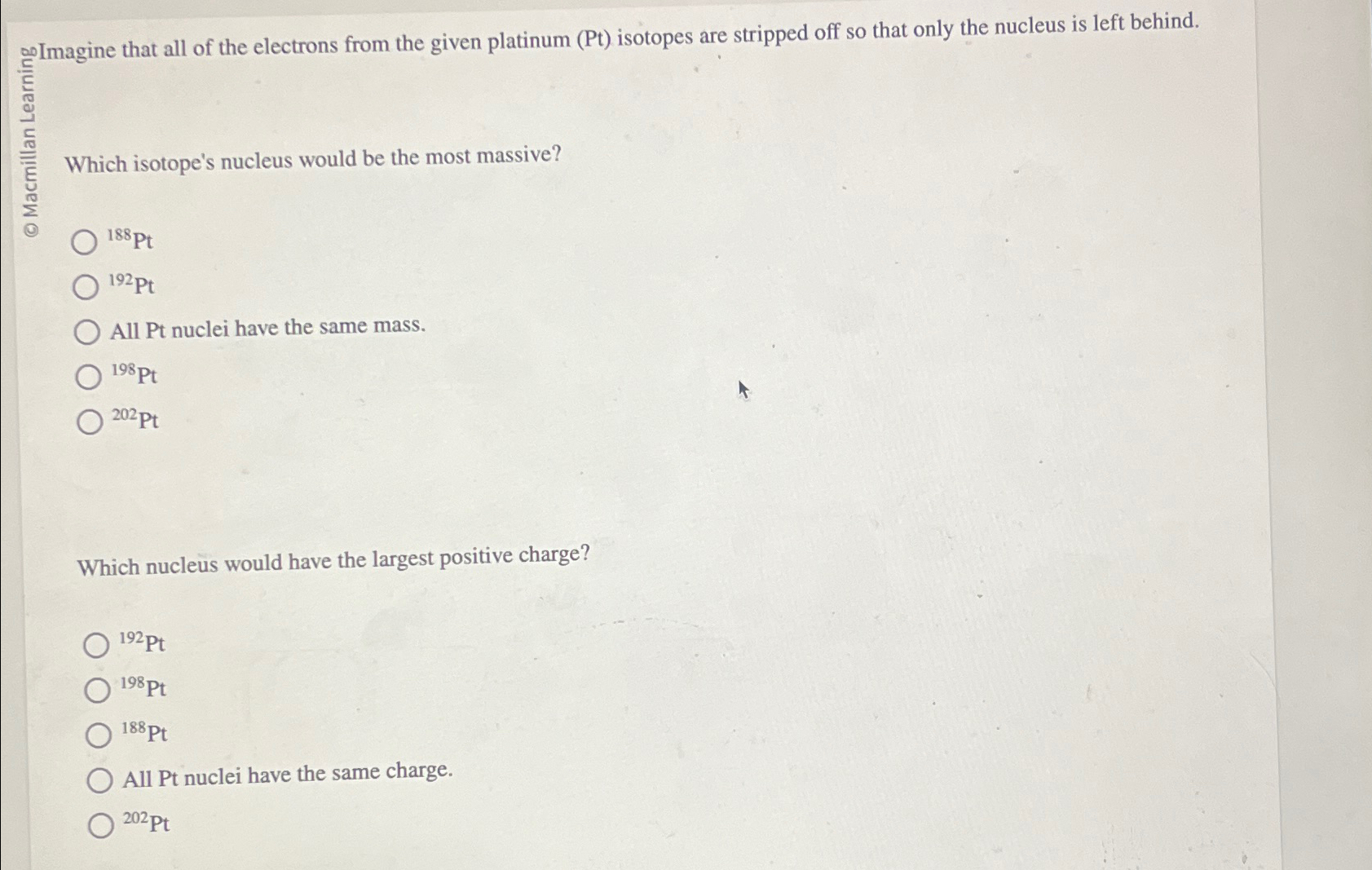 Solved Imagine that all of the electrons from the given | Chegg.com