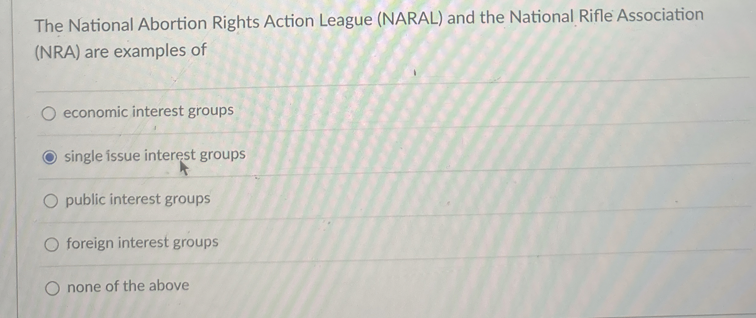 Solved The National Abortion Rights Action League (NARAL) | Chegg.com
