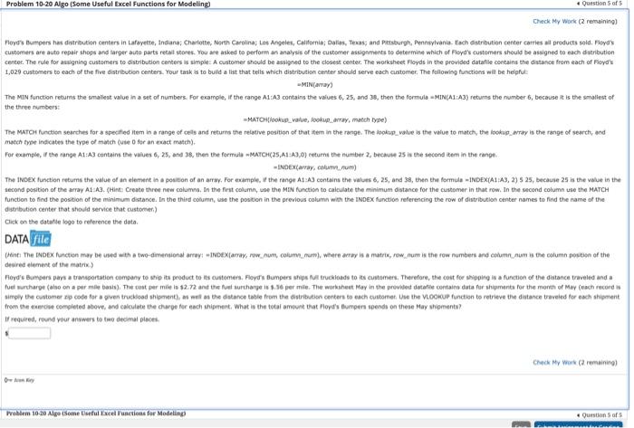 Check My Work (2 retraining) 1,029 customers to each | Chegg.com