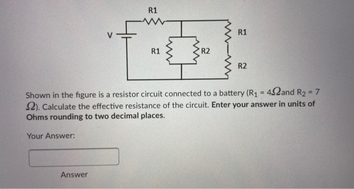 Solved R1 R1 R1 R2 R2 Shown in the figure is a resistor | Chegg.com