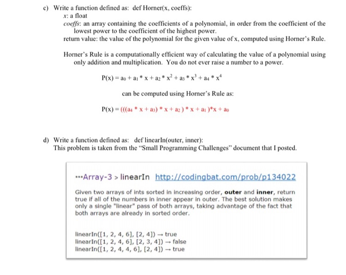 Solved A Write A Function Defined As Def Arraysumvals