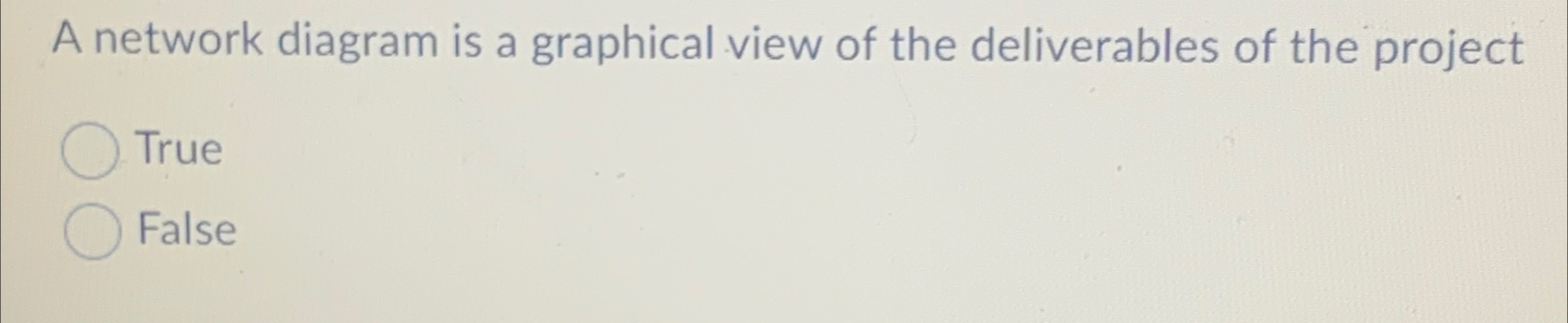 Solved A network diagram is a graphical view of the | Chegg.com