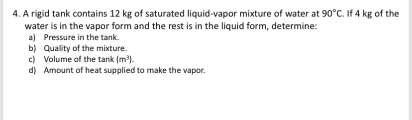 Solved A rigid tank contains 12 ﻿kg of saturated | Chegg.com