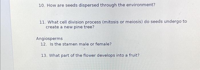 Solved Plant Lab Learning Objectives Seedless Plants - | Chegg.com