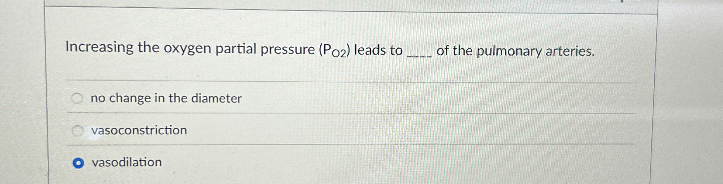 Solved Increasing the oxygen partial pressure (PO2) ﻿leads | Chegg.com