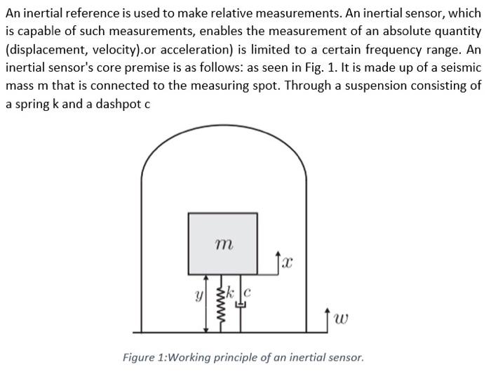 Solved An inertial reference is used to make relative | Chegg.com