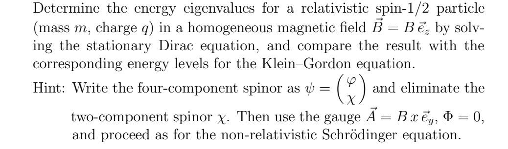 Solved Determine the energy eigenvalues for a relativistic | Chegg.com