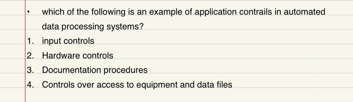 Solved Which Of The Following Is An Example Of Application 