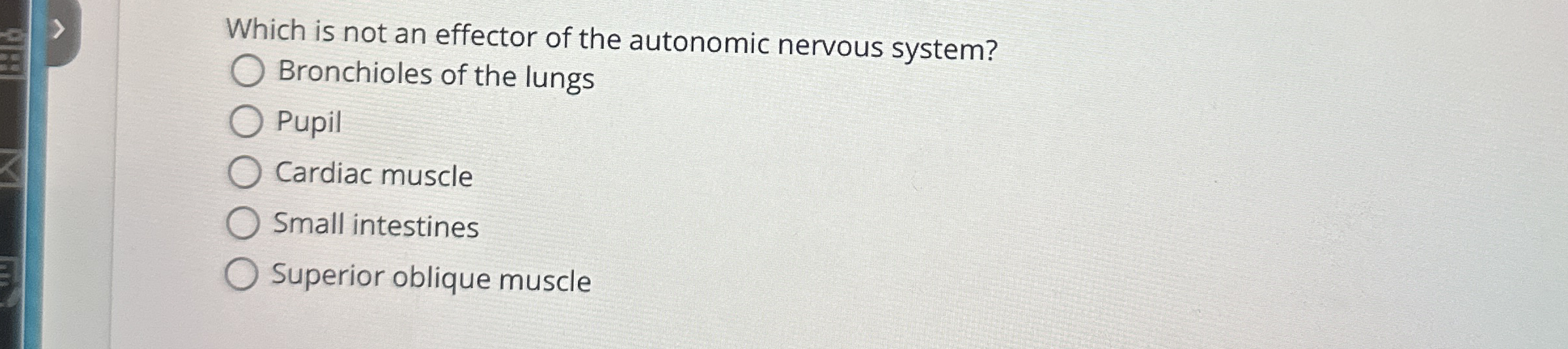 Solved Which is not an effector of the autonomic nervous | Chegg.com