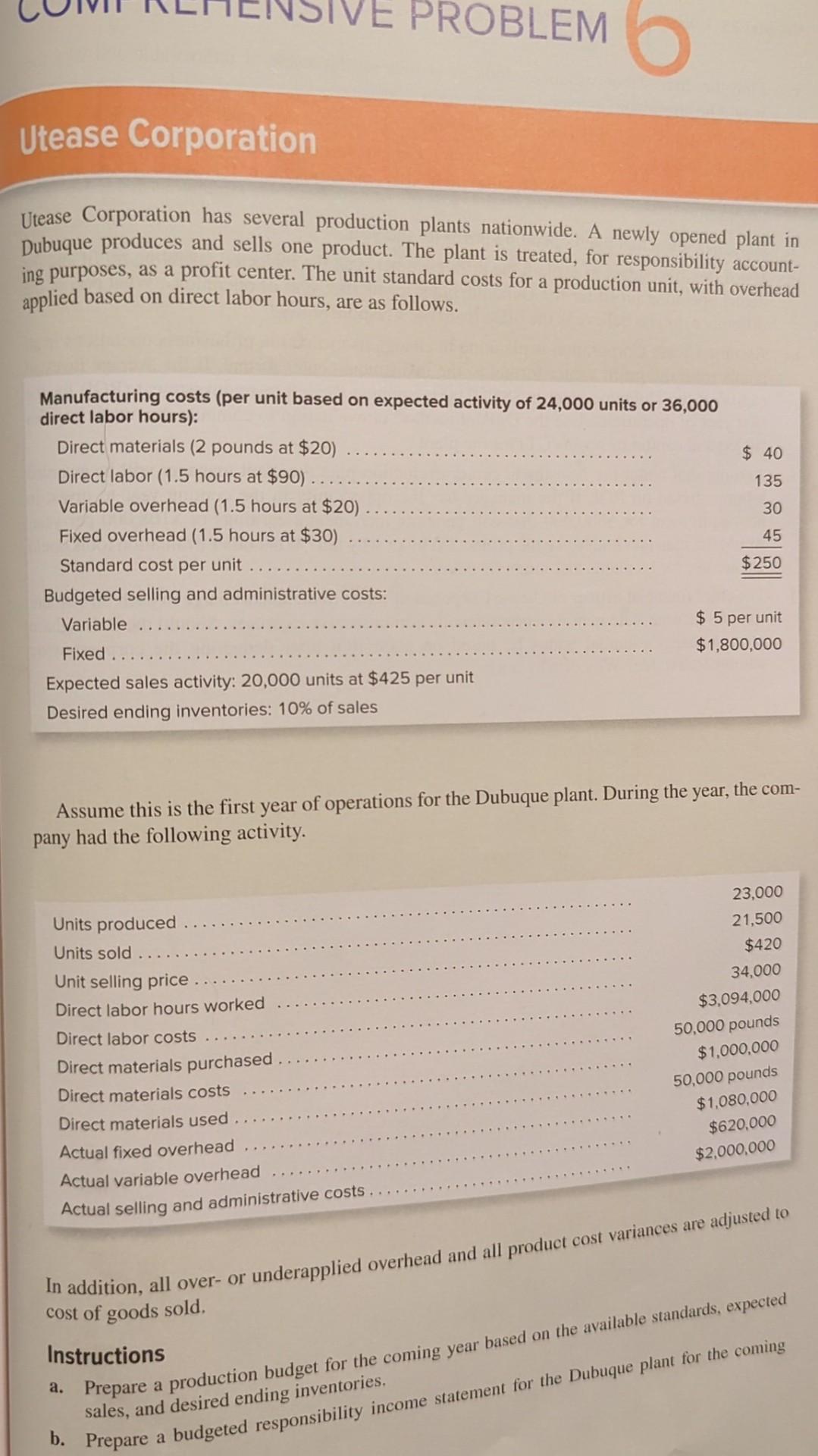 Utease Corporation Utease Corporation has several | Chegg.com