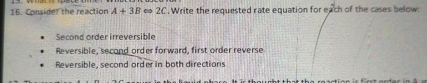 Solved Consider the reaction A+3B≤>2C. ﻿Write the requested | Chegg.com