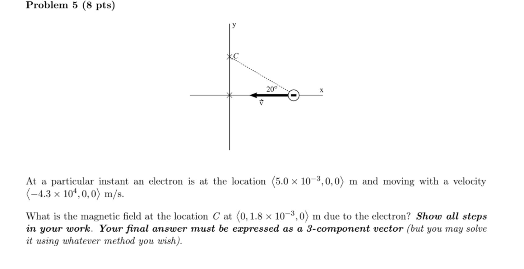 Solved Problem 5 (8 pts)At ﻿a particular instant an | Chegg.com