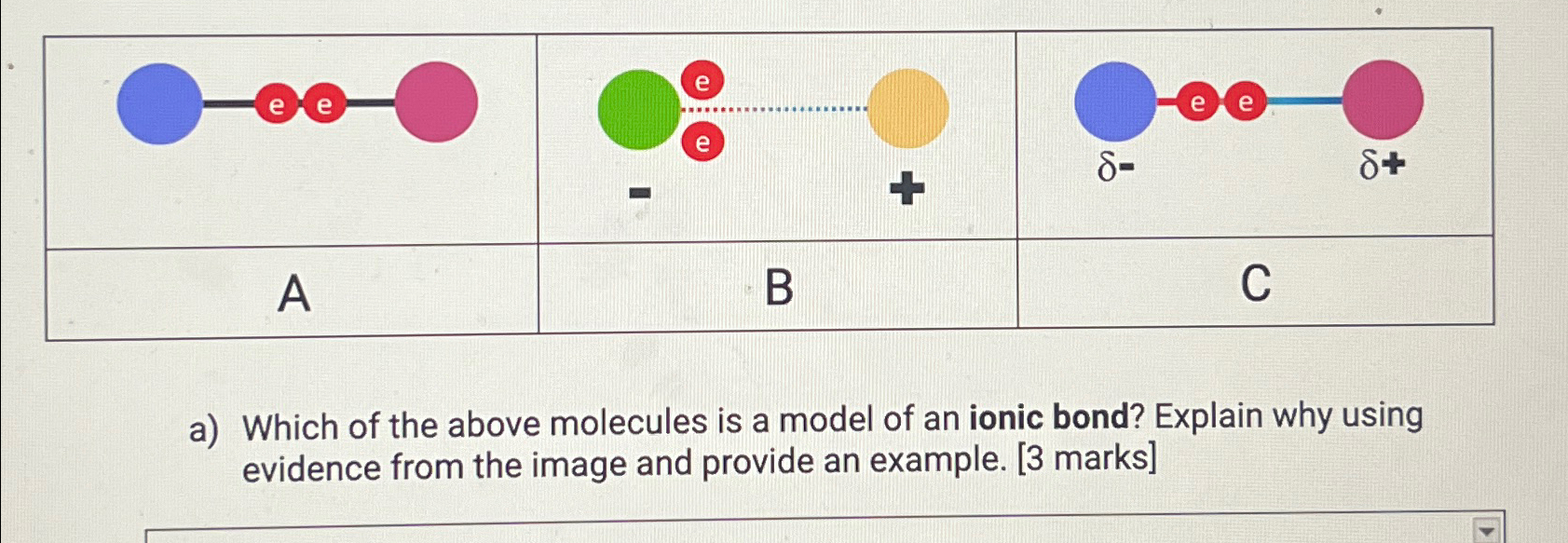 Solved a) ﻿Which of the above molecules is a model of an | Chegg.com