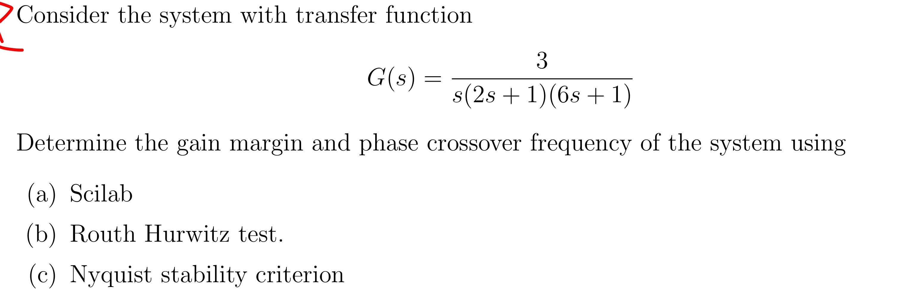Solved Consider the system with transfer | Chegg.com