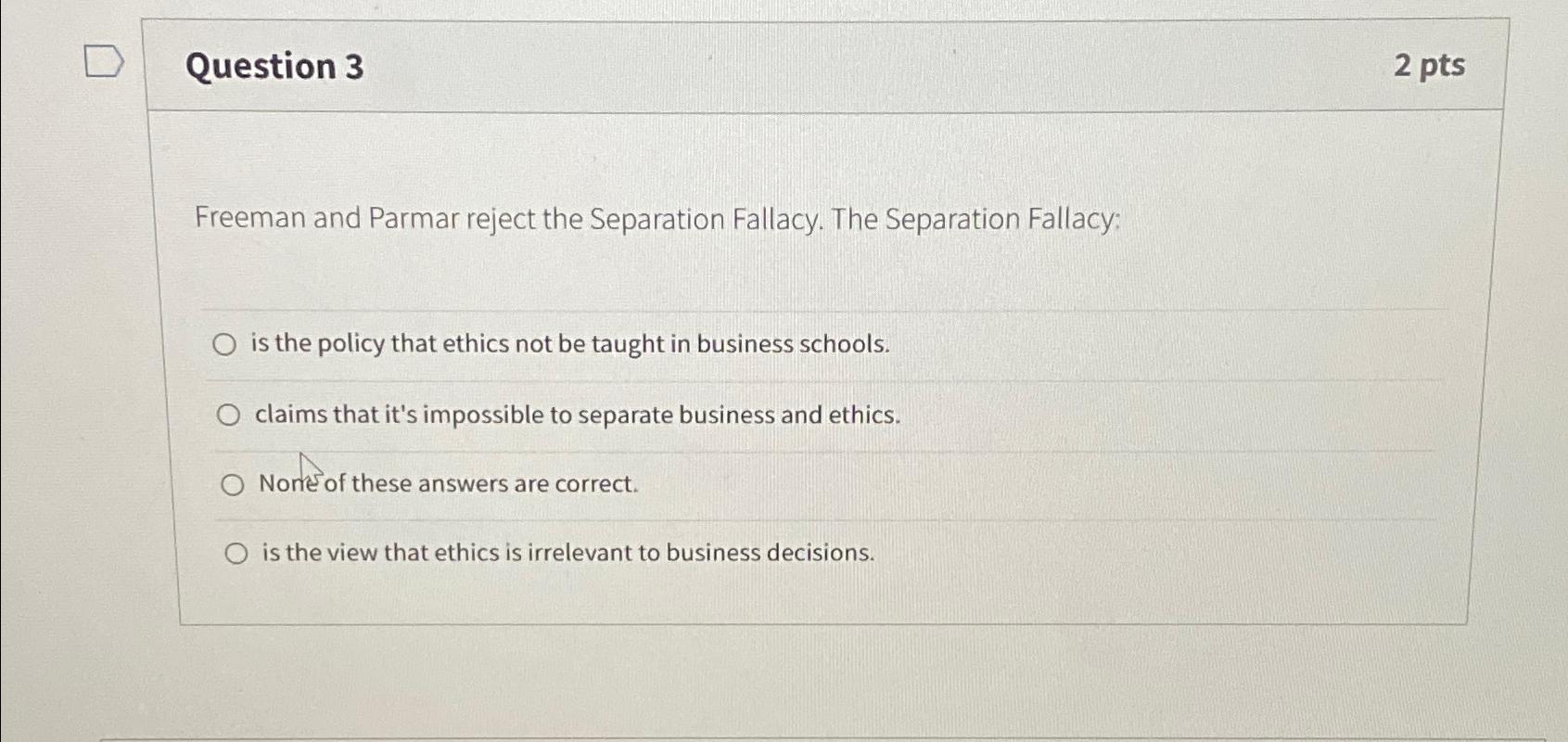 Solved Question 32 ﻿ptsFreeman and Parmar reject the | Chegg.com
