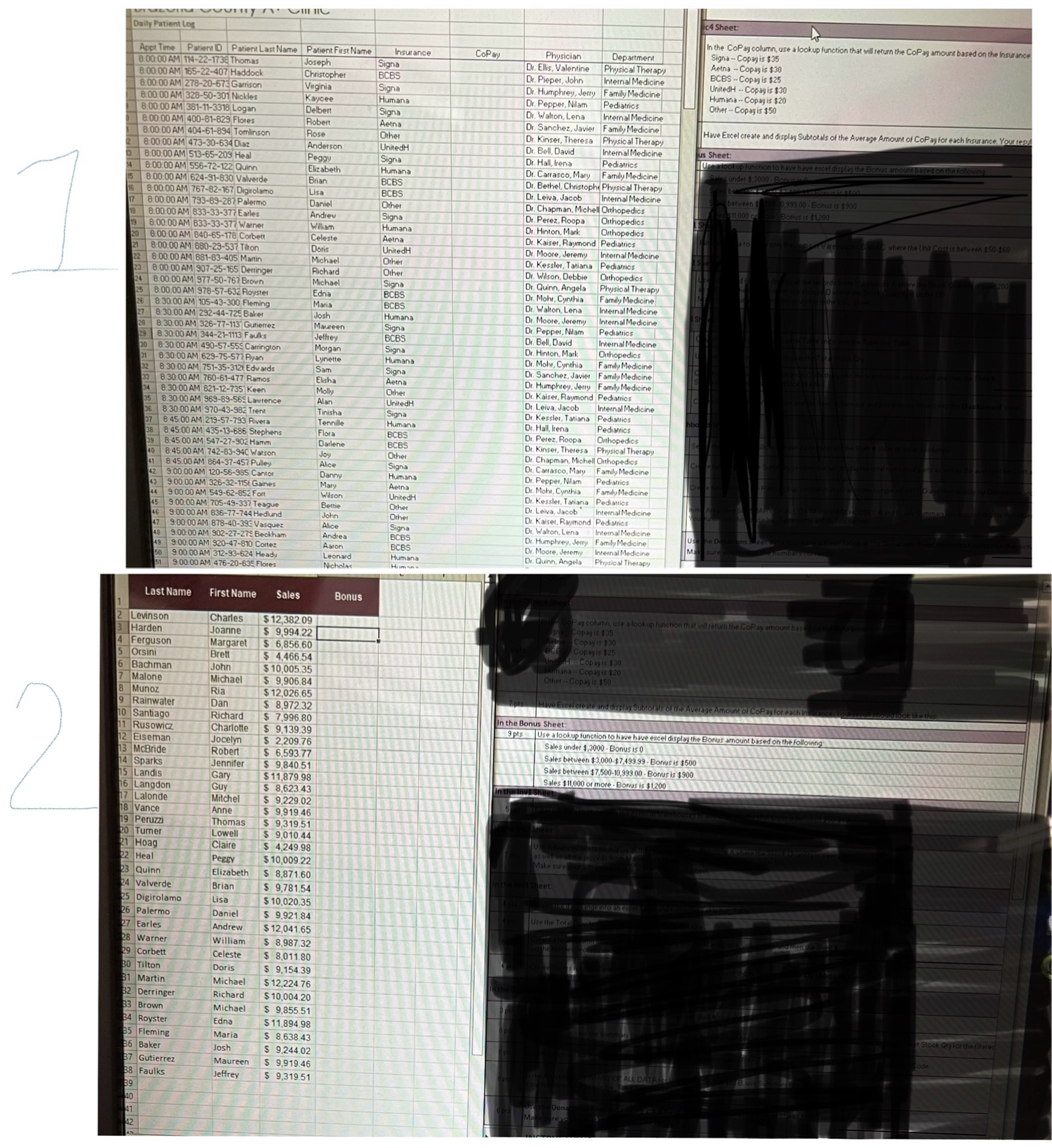 Solved 1. ﻿In the copay column use a lookup function that | Chegg.com