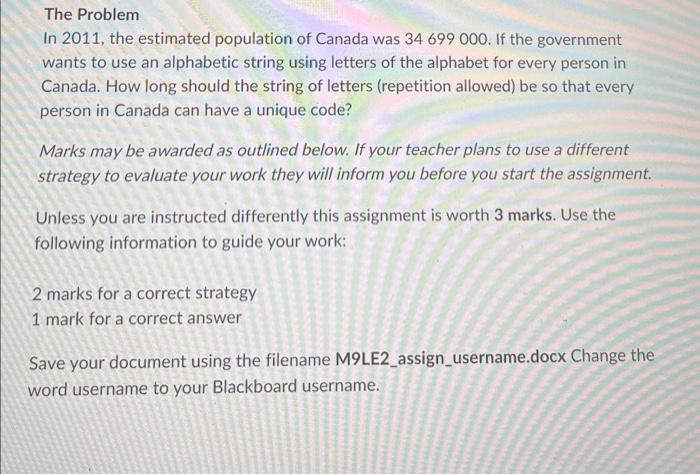 Solved In 2011, the estimated population of Canada was | Chegg.com