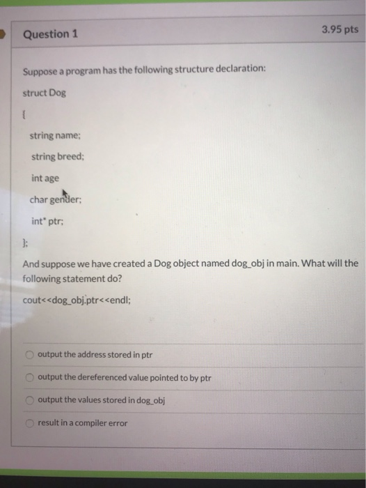 Solved Question 28 395 P Struct Person String Name Char 4481