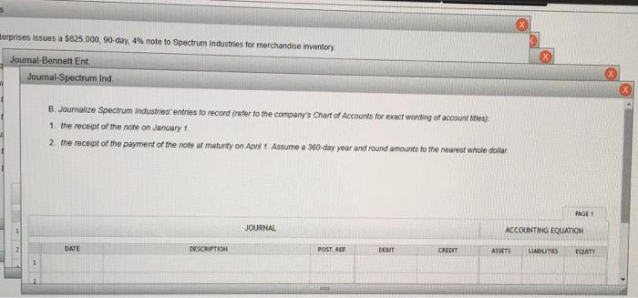 Solved Entries for notes payable Instructions Chart of | Chegg.com