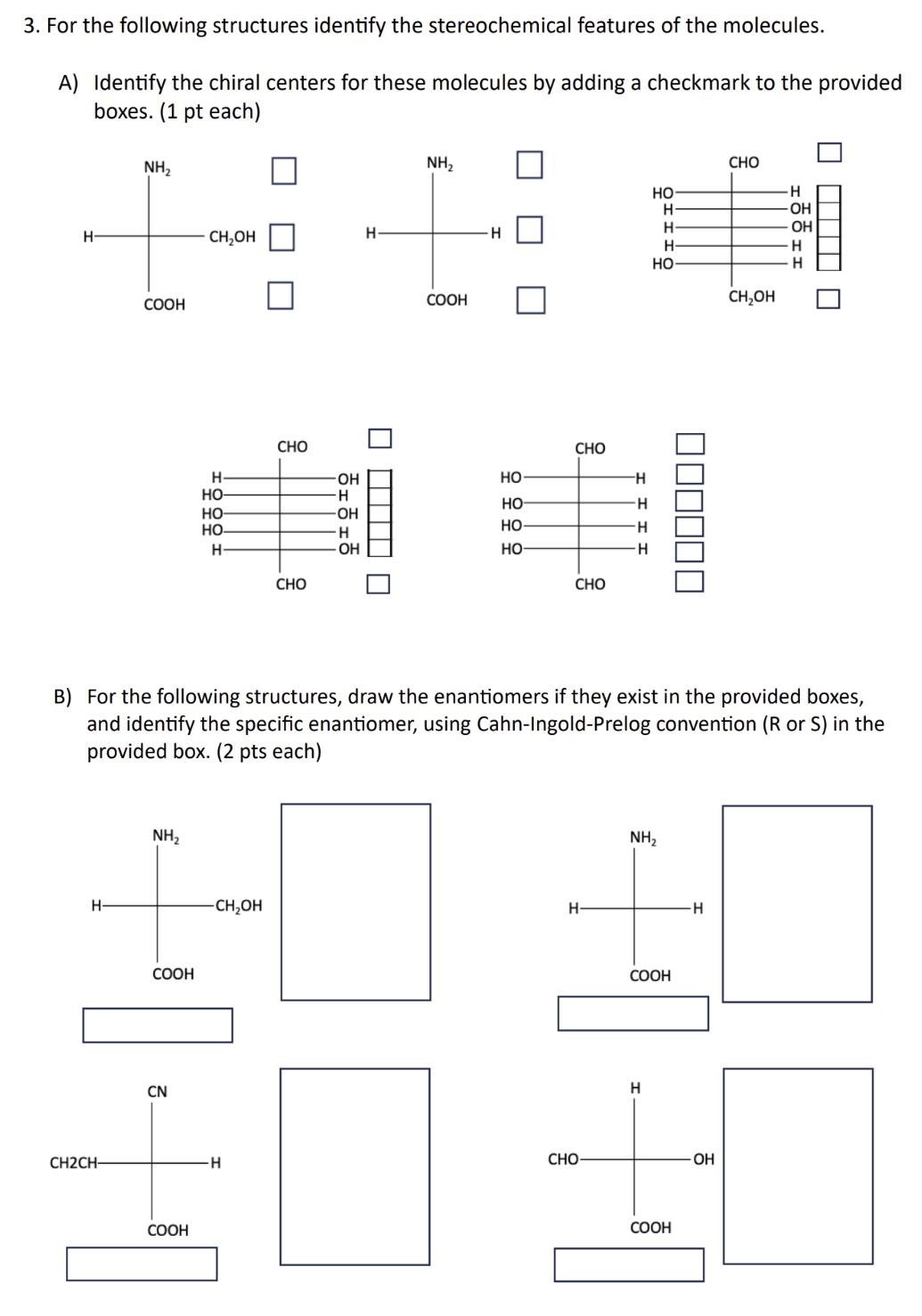 Solved 3. ﻿For the following structures identify the | Chegg.com