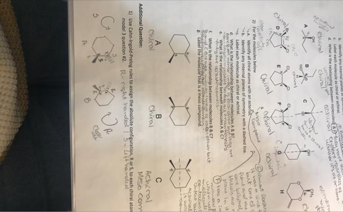 Solved Additional Question: 1) Use Cahn-Ingold-Prelog rules | Chegg.com