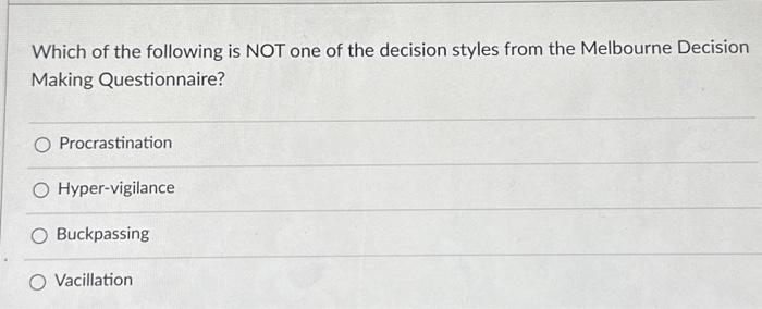 Solved Which of the following is NOT one of the decision | Chegg.com Solved Which of the following is NOT one of the decision | Chegg.com