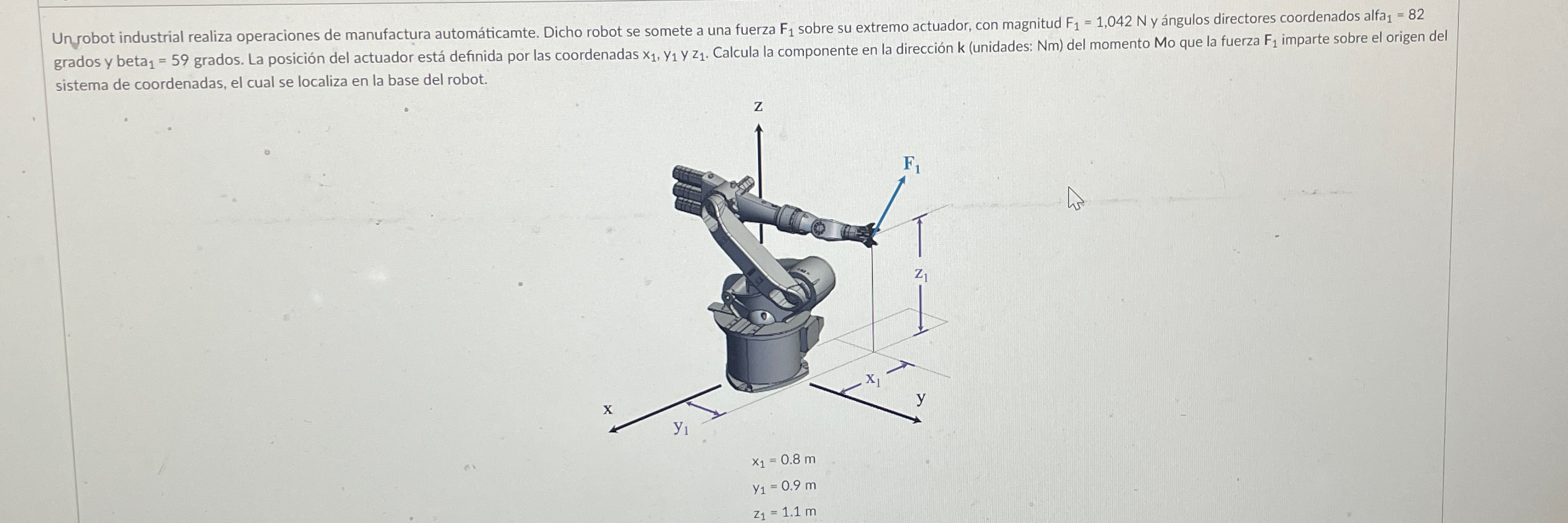 Solved sistema de coordenadas, el cual se localiza en la | Chegg.com