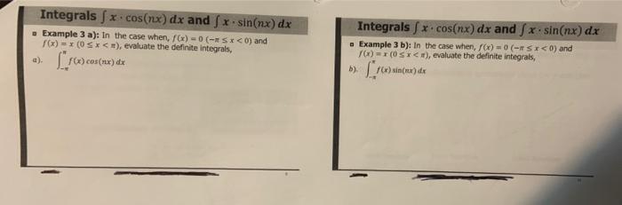 Solved Show how to evaluate the definite integrals shown | Chegg.com