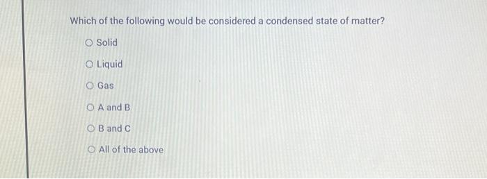 Solved Which of the following would be considered a | Chegg.com