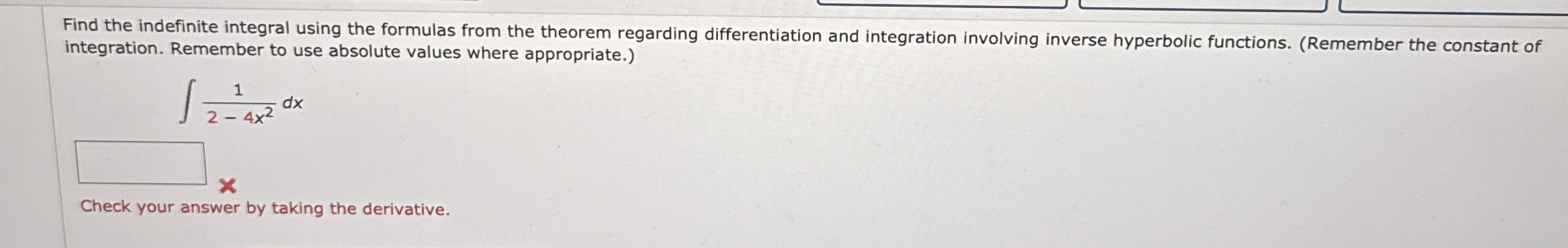Solved Find the indefinite integral using the formulas from | Chegg.com
