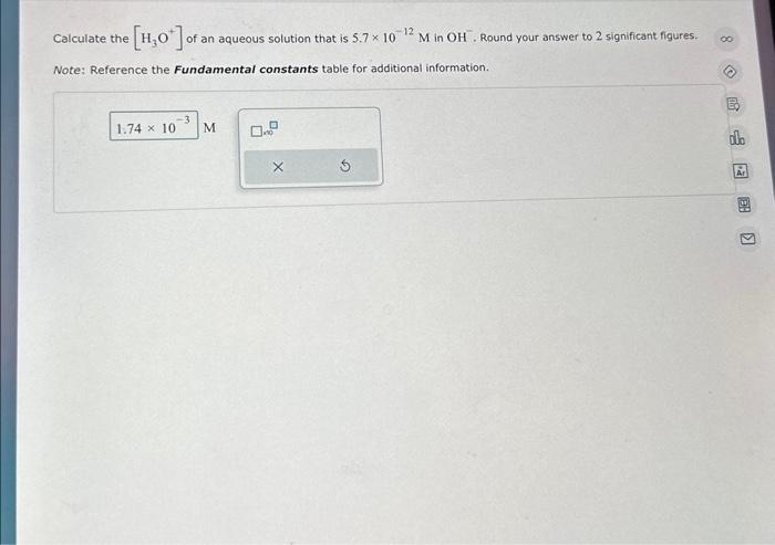 Solved Calculate the \\( \\left[\\mathrm{H}_{3} | Chegg.com