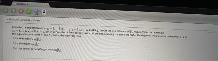 Solved Backboard Ā Question Completion Status Consider the | Chegg.com