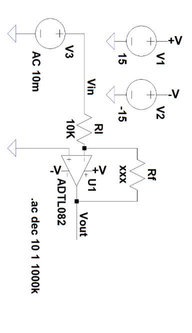 Solved Calculate Rf when the input resistance RI = 10k and | Chegg.com