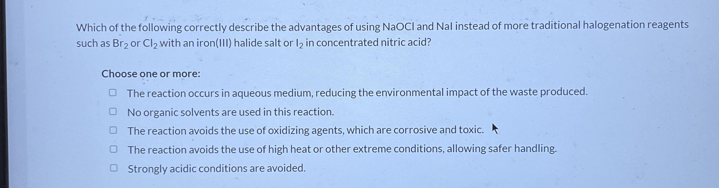 Which of the following correctly describe the | Chegg.com