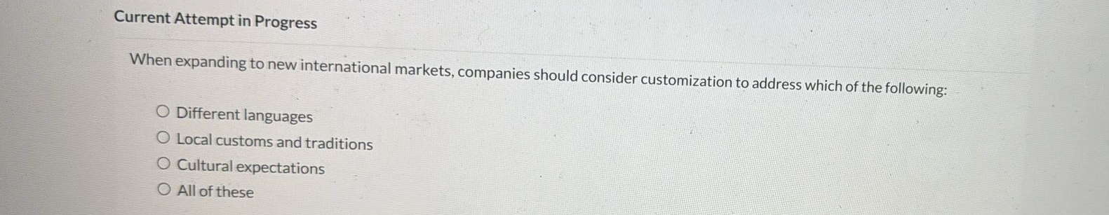 Solved Current Attempt in ProgressWhen expanding to new | Chegg.com