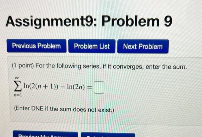 Solved Assignment9 Problem 9 Previous Problem Problem List 