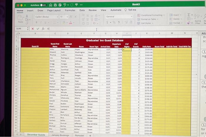 (1.1) Calculate the number of nights for the first | Chegg.com