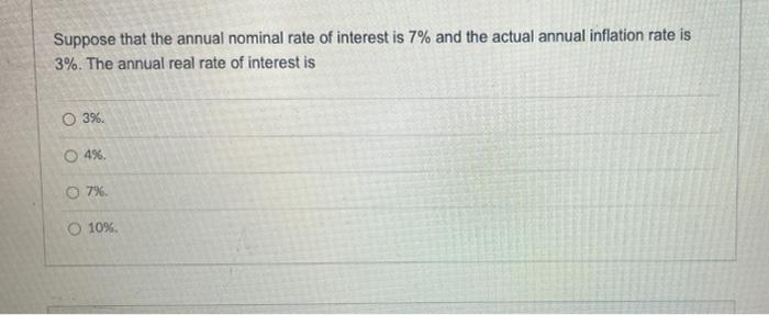 Solved Suppose that the annual nominal rate of interest is | Chegg.com